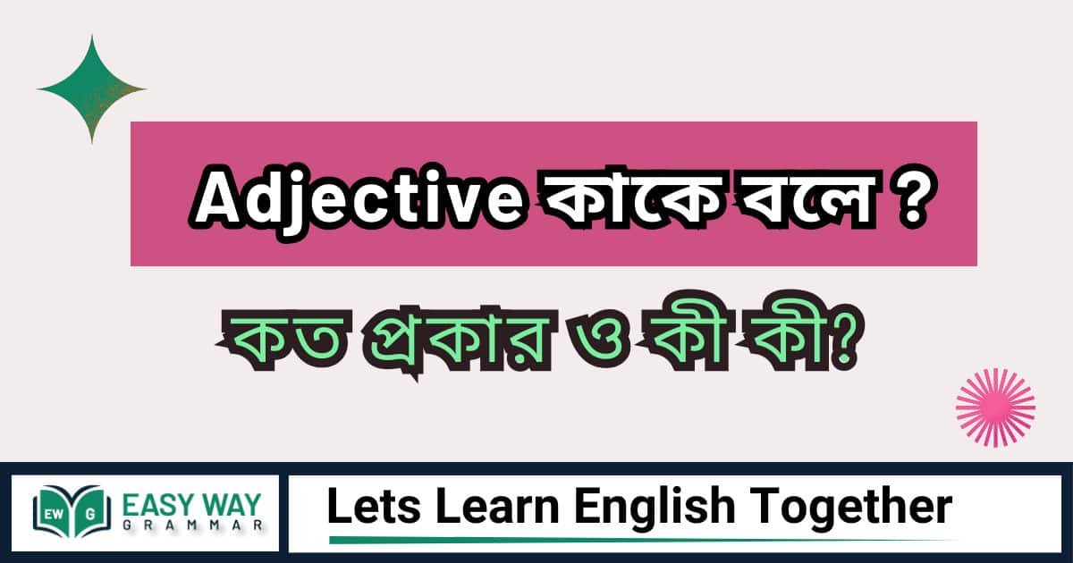 Adjective কাকে বলে? Adjective এর প্রকারভেদ বিস্তারিত | 2024