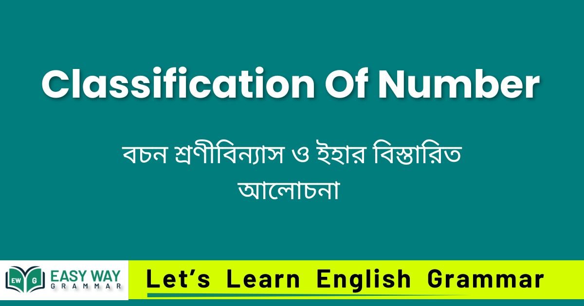 Classification Of Number-( বচন এর বিস্তারিত আলোচনা )